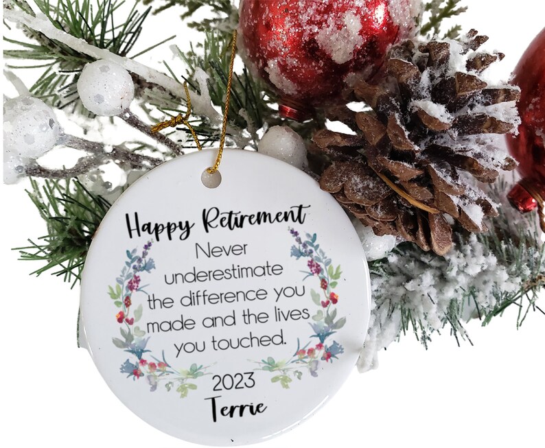 Happy Retirement Ornament Personalized Retirement Gift for - Etsy