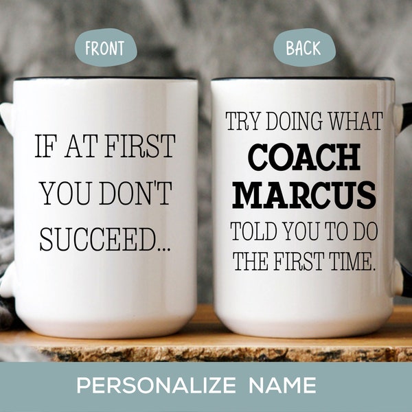Personalized Funny Coach - Etsy