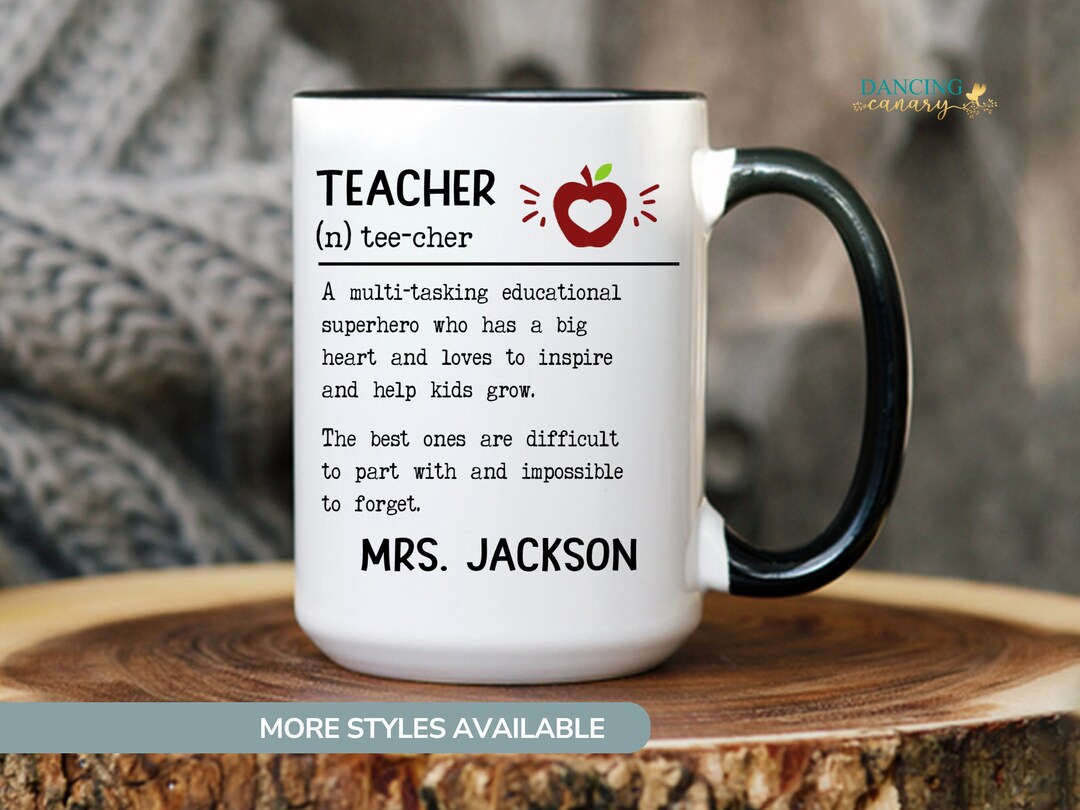 Teacher Appreciation Mug Personalized End of Year Teacher Gift for Him ...
