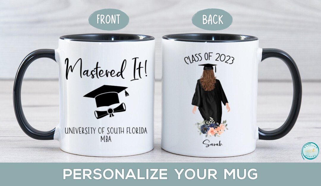Personalized Masters Degree Graduation Gift for Her Mastered - Etsy