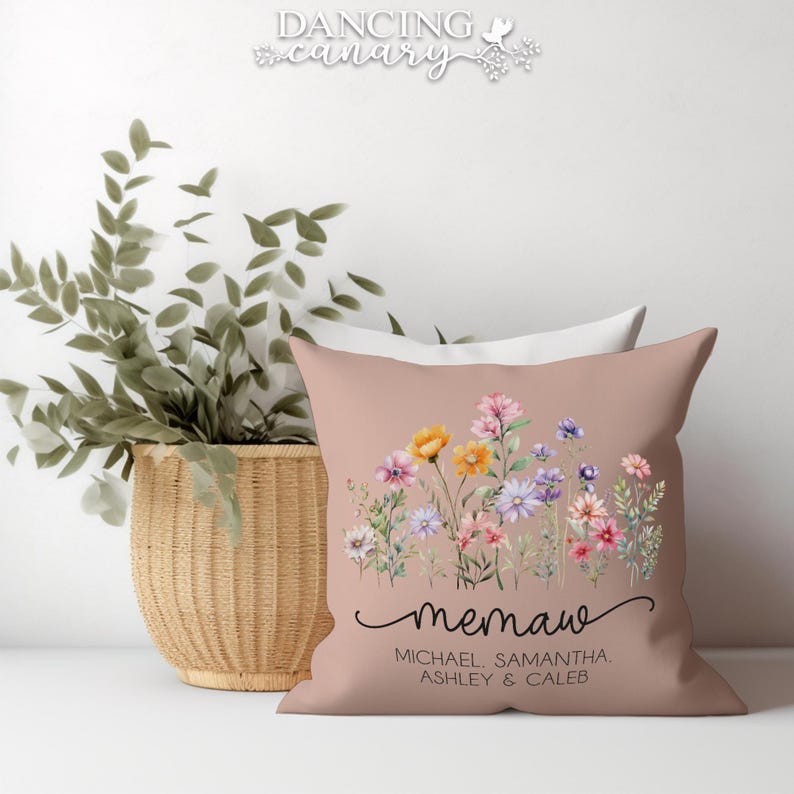Custom Grandma Pillow From Grandkids Grandmother Gift Nana Gigi Mimi ...