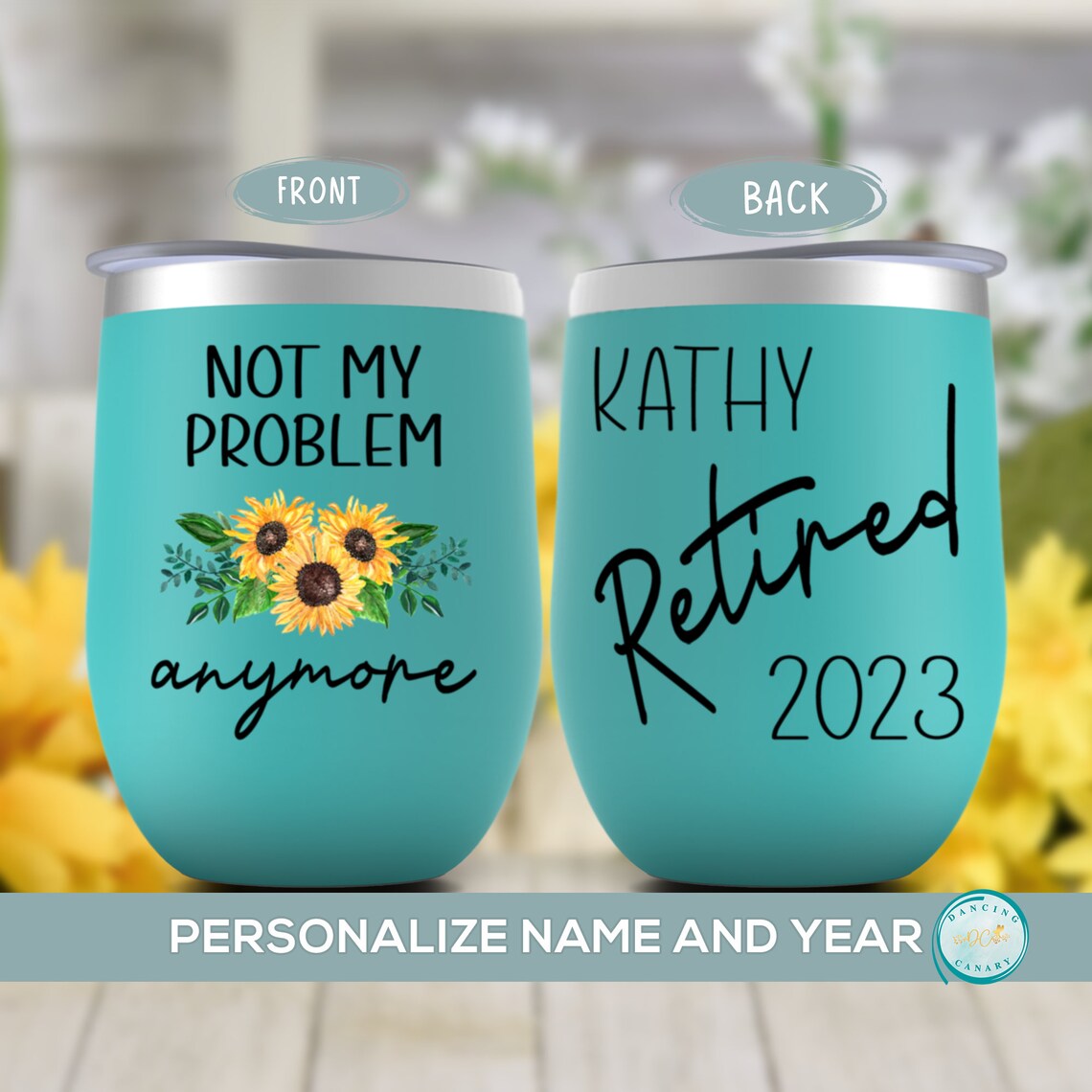 Personalized Funny Retirement Gift for Women Not My Problem - Etsy