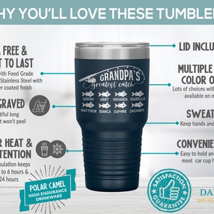 Dad Deer Tumbler, Father Personalized Gift Travel Mug for Hunting Lover ...