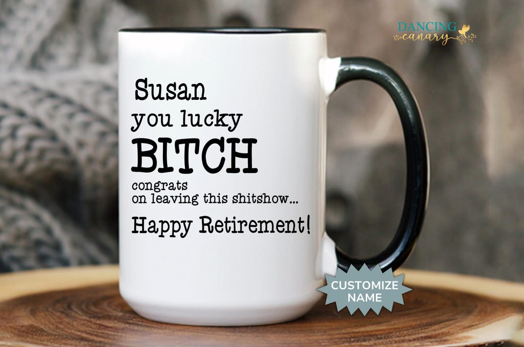 Funny Retirement Gift for Men or Women Customizable Farewell Mug Boss ...