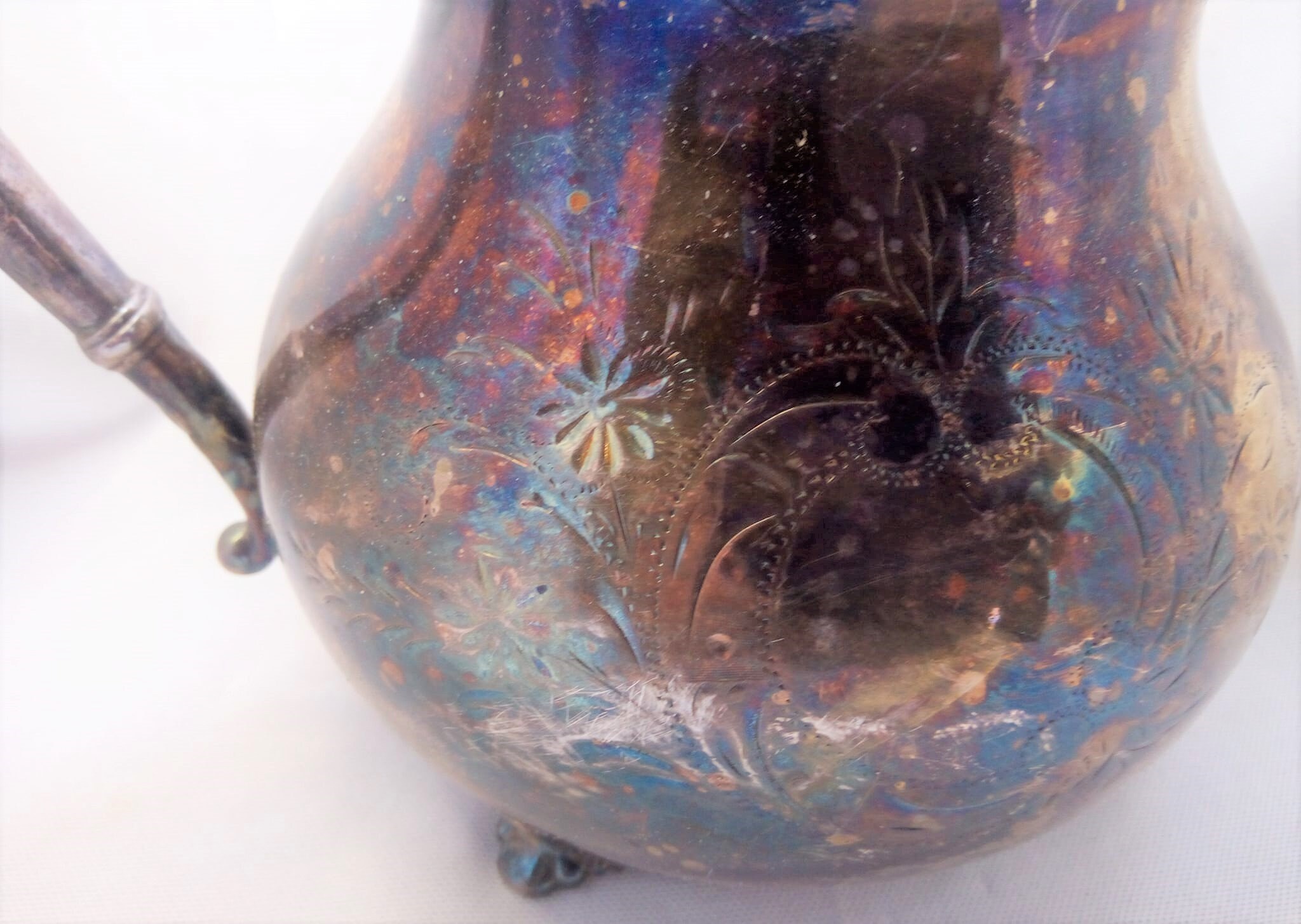 Vintage Homan Engraved Silver Water Pitcher Quadruple Plate - Etsy