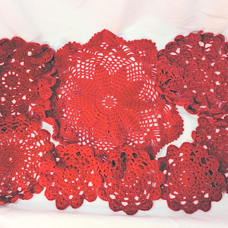 Red Doilies - Etsy
