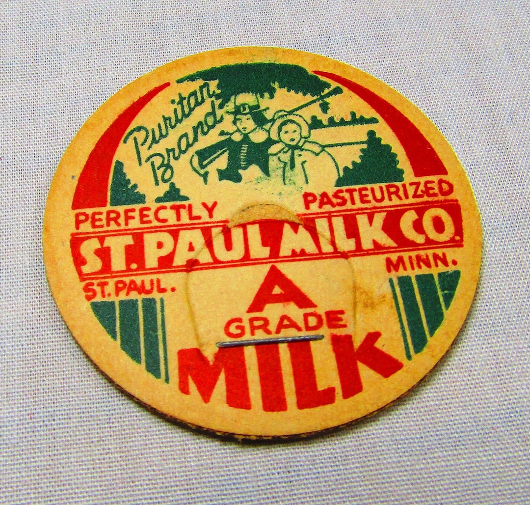 Lot of 10 Vintage Milk Bottle Caps St. Paul Milk Company - Etsy