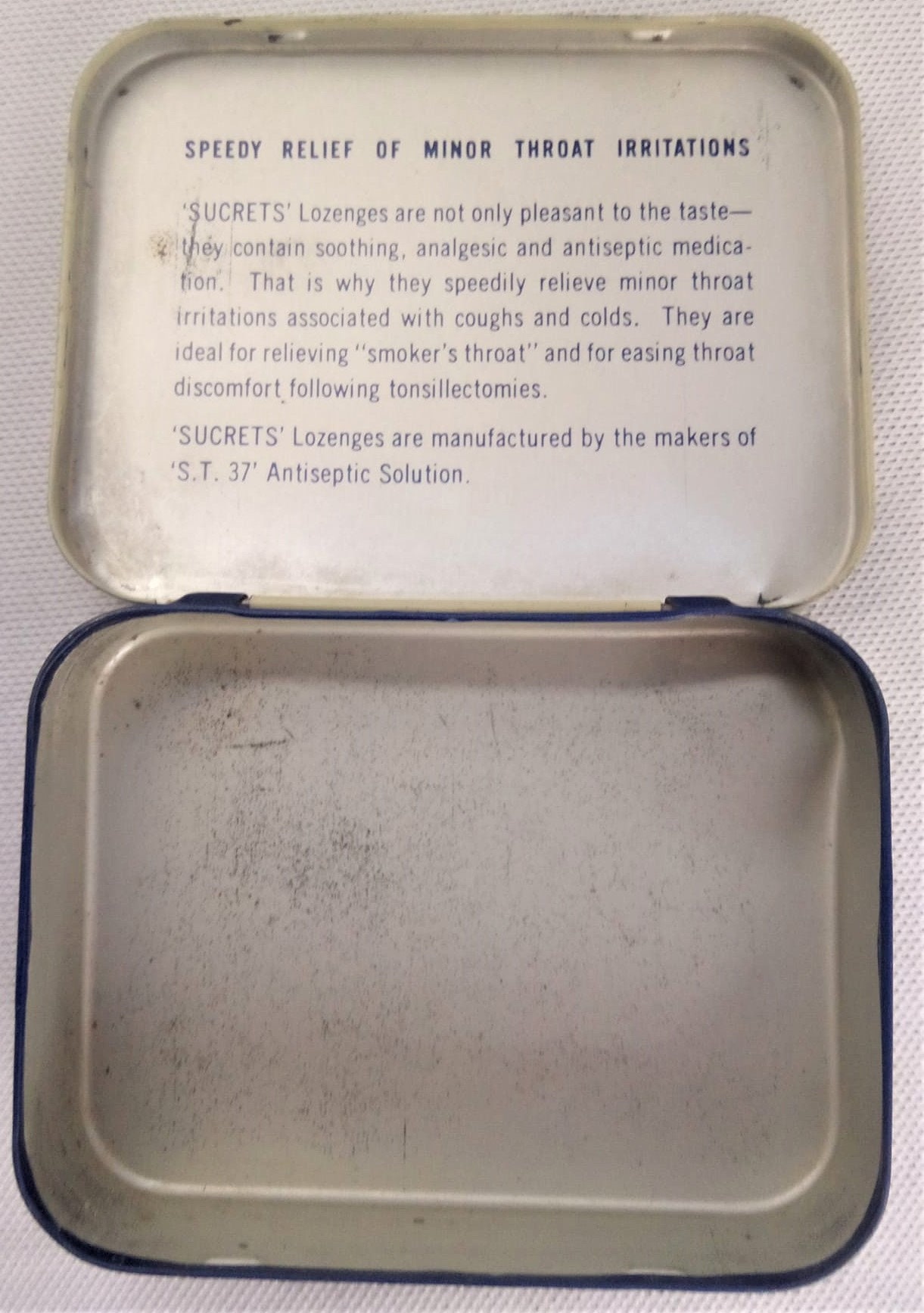 Vintage Sucrets Throat Lozenges Tin Quintin Company - Etsy