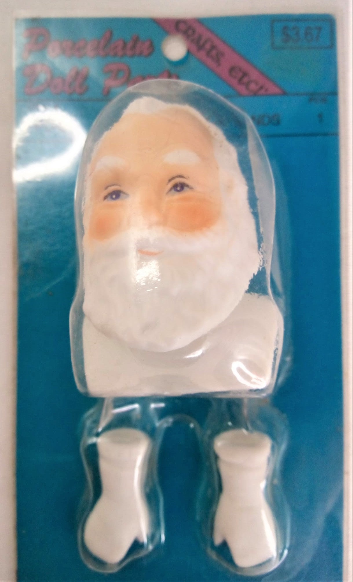 Porcelain Santa Head and Hands by Crafts Etc - Etsy