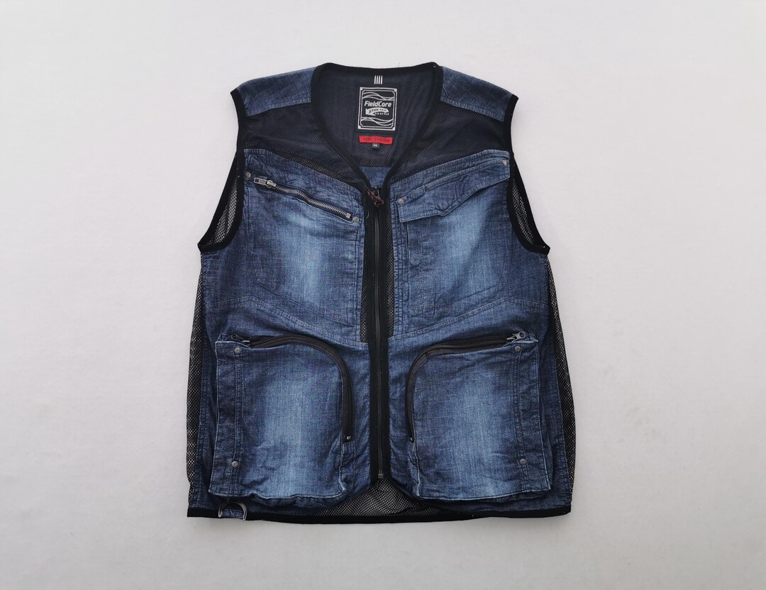 Fieldcore Jacket Fieldcore Denim Vest Jacket Size LL - Etsy