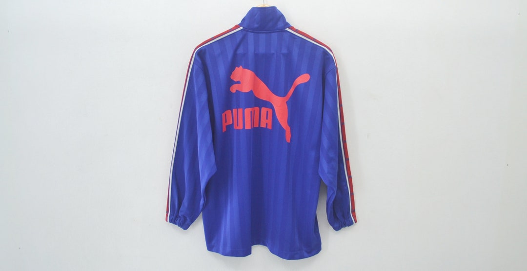 Puma Jacket Vintage Puma Track Jacket 90s Puma Taped Logo Spellout ...
