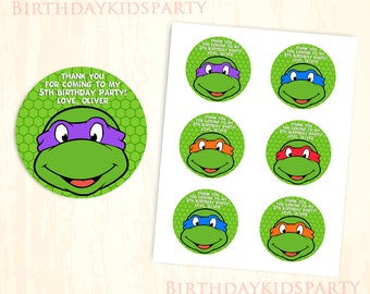 Tmnt favor tags | Etsy