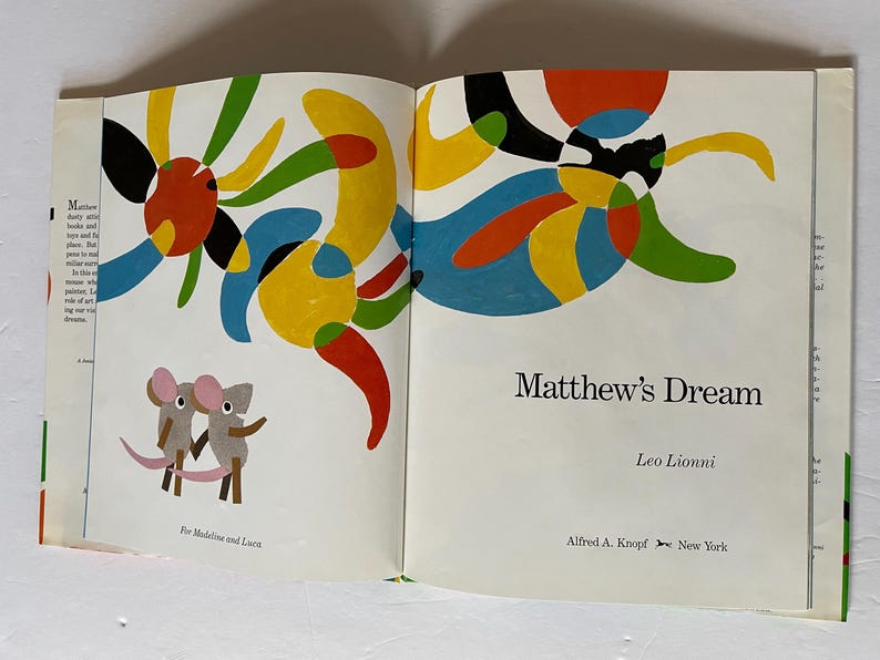 Matthew's Dream by Leo Lionni, 1991 1st Edition - Etsy