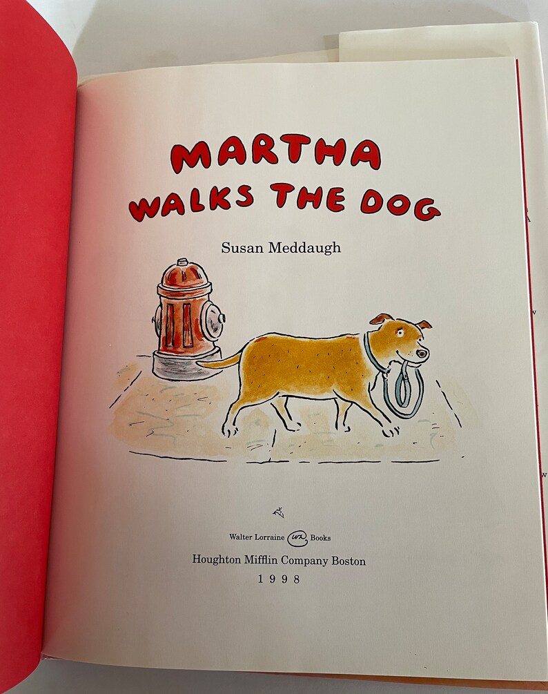 Martha Walks the Dog by Susan Meddaugh, 1st Ed 1st Printing - Etsy