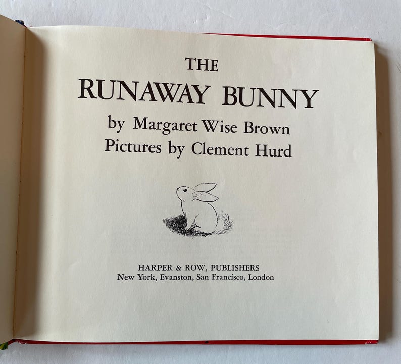 The Runaway Bunny by Margaret Wise Brown, 1972 - Etsy