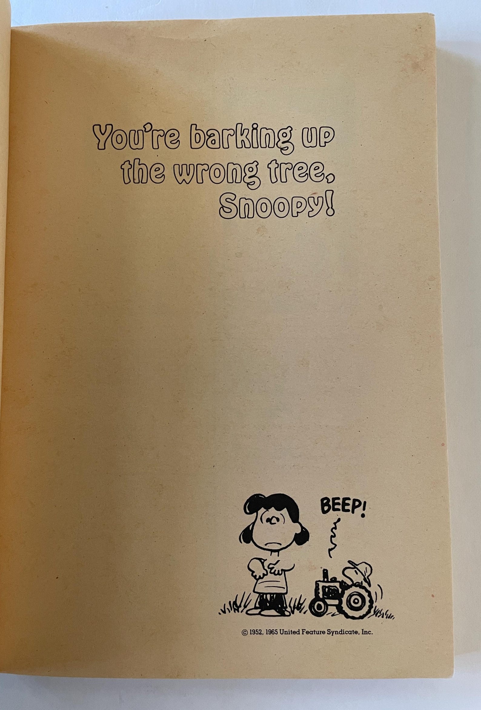 You’re Barking up the Wrong Tree, Snoopy! by Charles M. Schulz, 1980 - Etsy