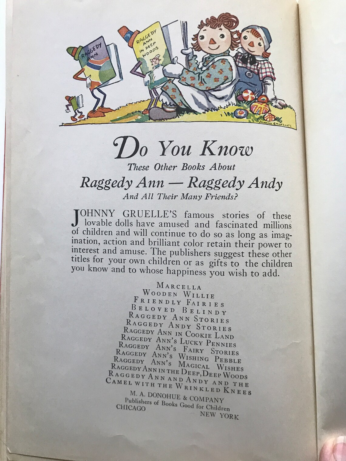 Raggedy Ann Stories Written & Illustrated by Johnny Gruelle 1932 ...