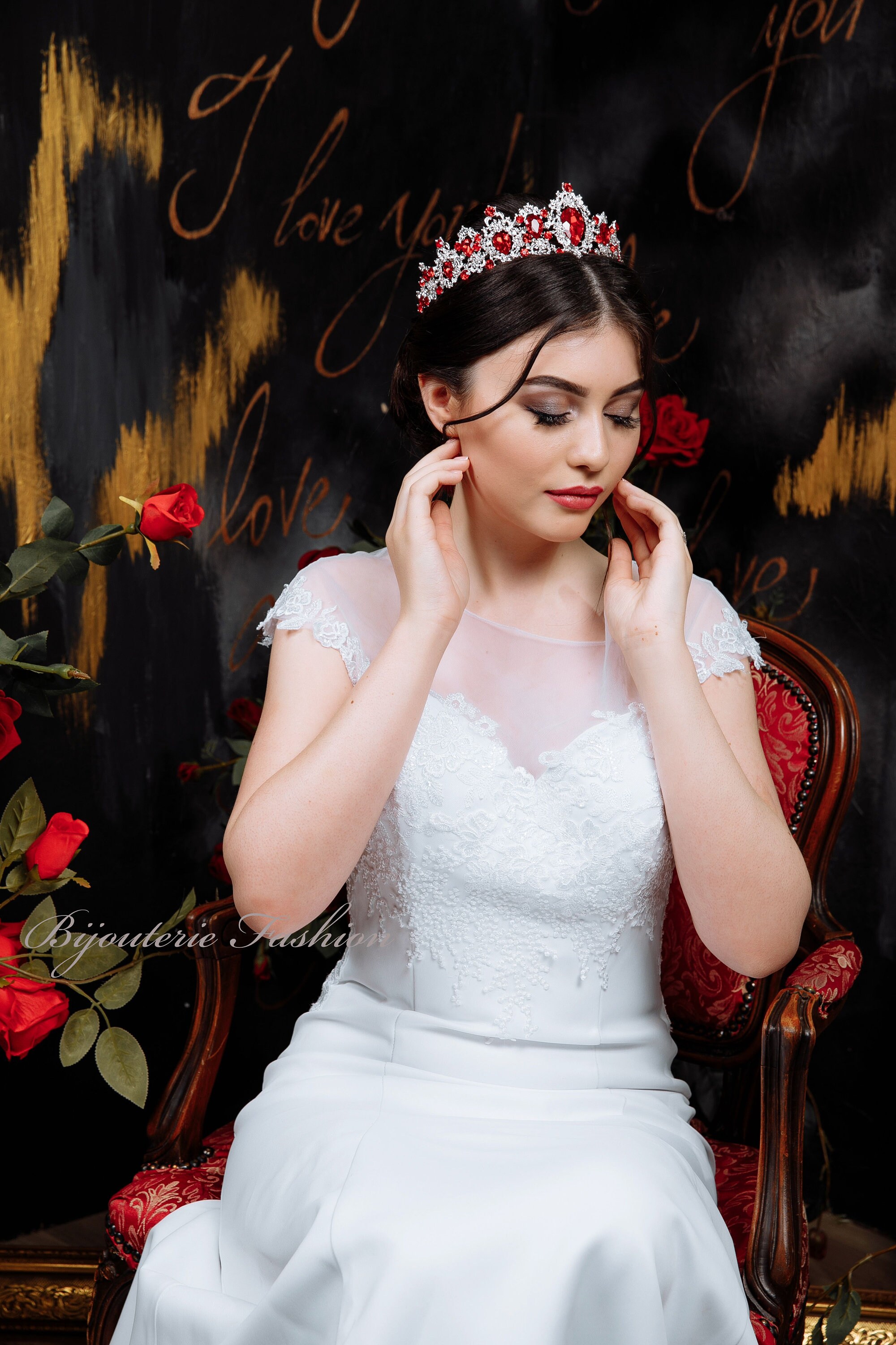Red Tiarabridal Tiarawedding Tiararoyal Diademprom. - Etsy