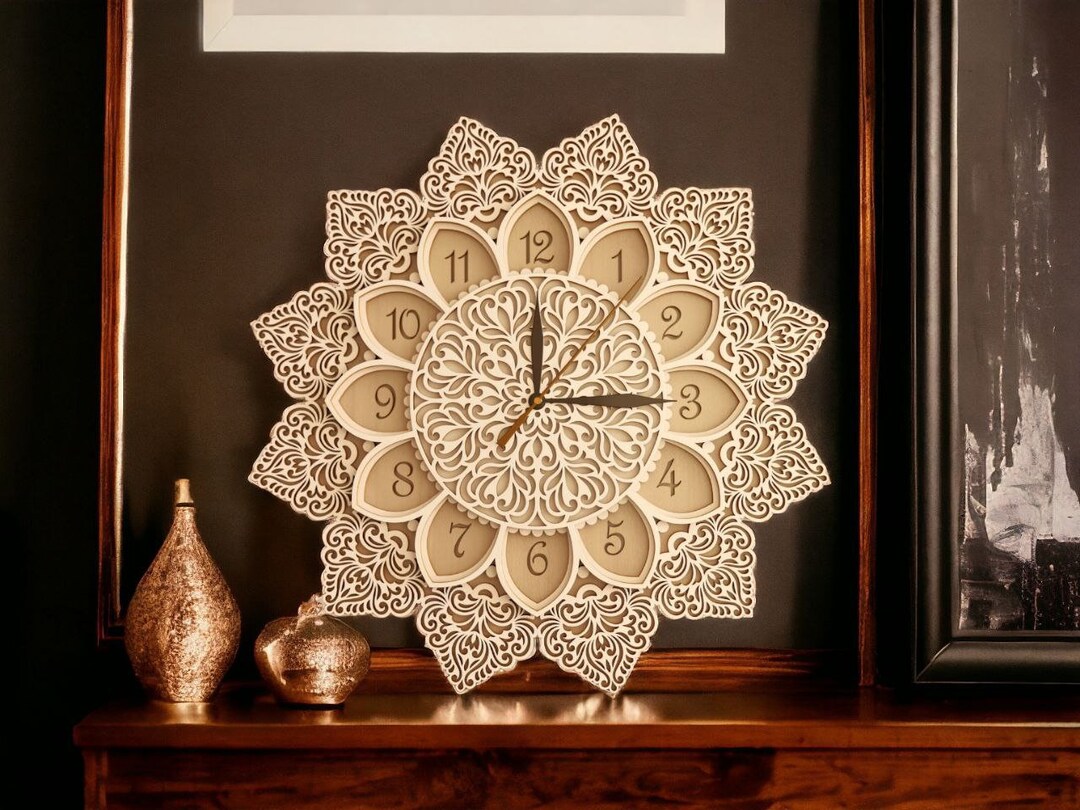 Multi-layer Wall Clock in the Style of a Mandala. - Etsy