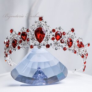 Red Tiarabridal Tiarawedding Tiararoyal Diademprom. - Etsy