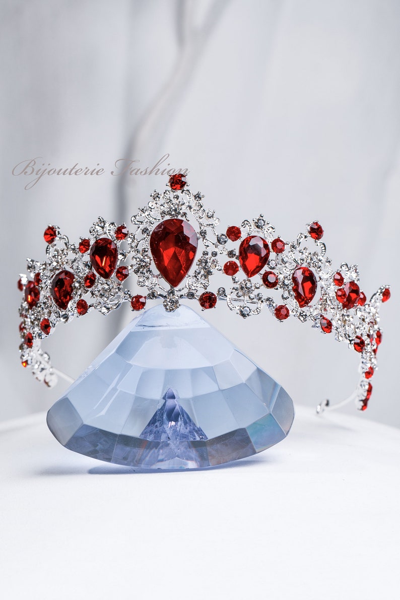 Red TiaraBridal TiaraWedding TiaraRoyal DiademProm. | Etsy