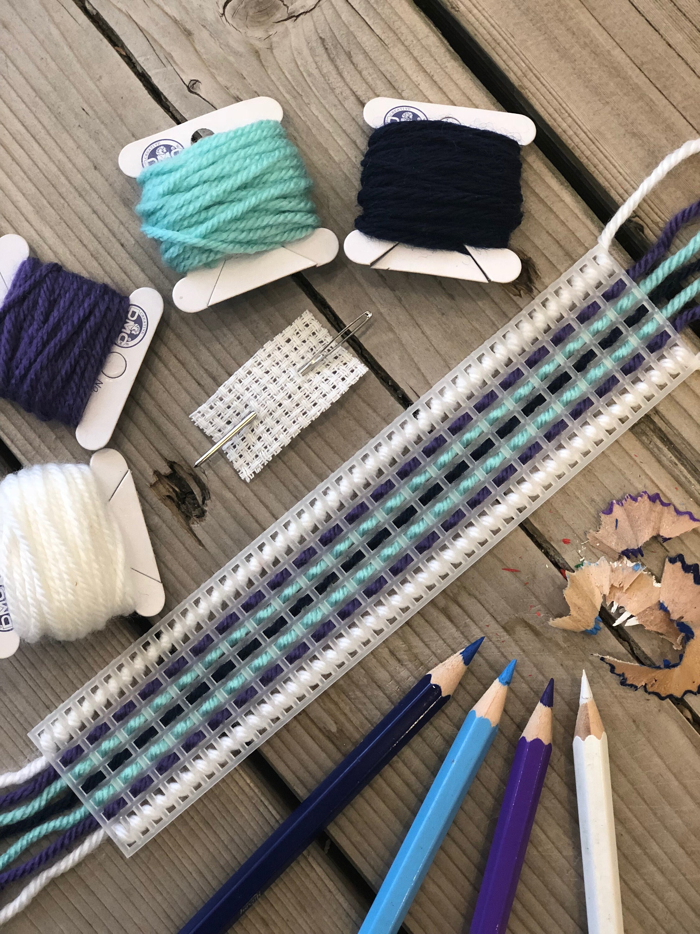 DIY Plastic Canvas Bookmark for Children Easy Needlecraft | Etsy