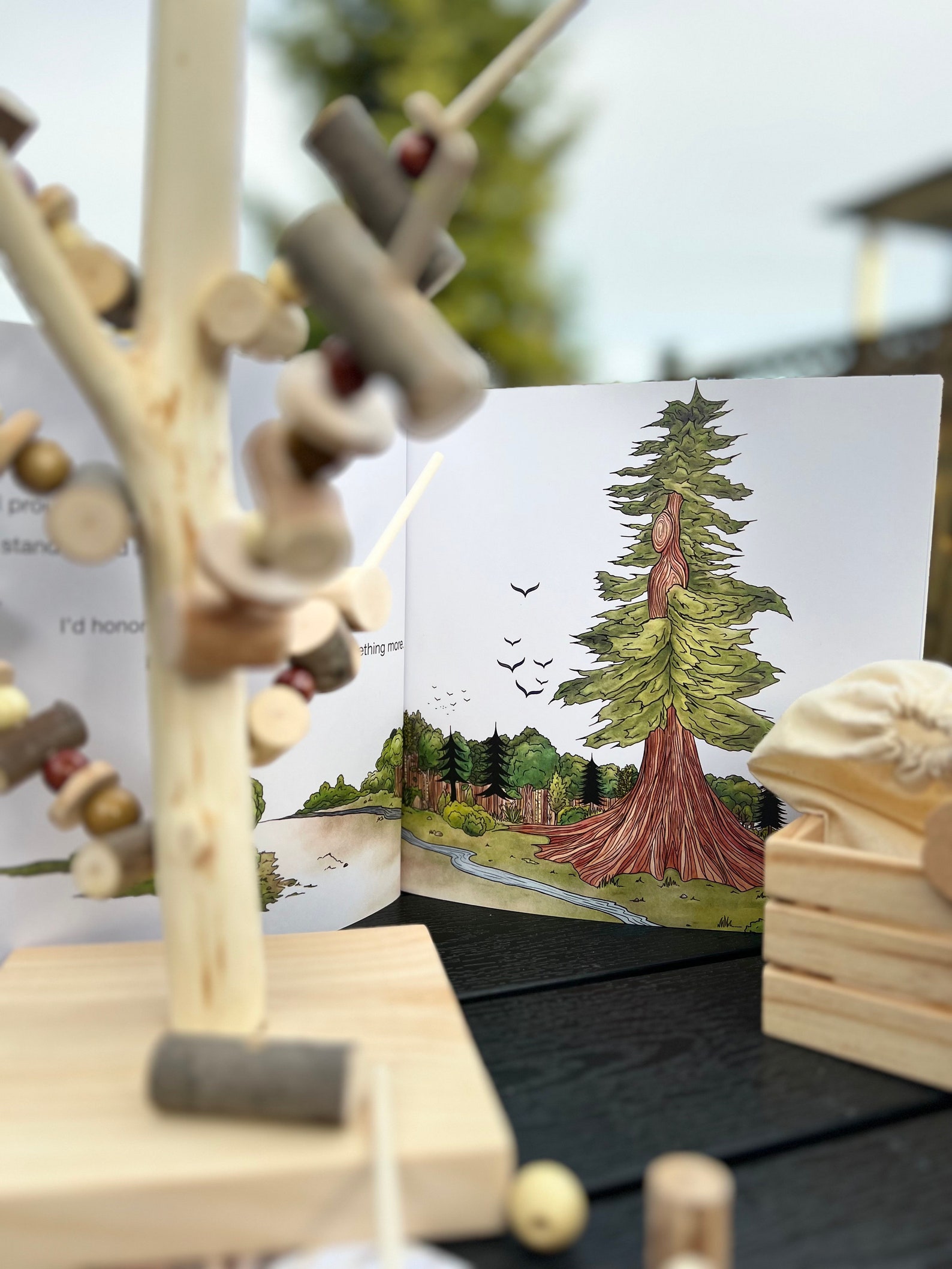 Mini Wooden Tree Set - Fun Educational Toy - Ideal for Montessori ...