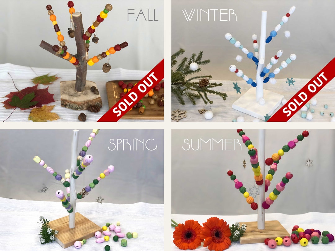 Seasonal Mini Wooden Tree Educational Toy for Preschool and ...