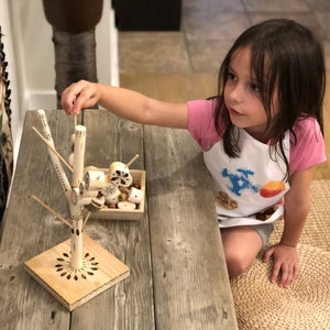 Mini Wood Burned Tree - Educational Toy for Preschool and Kindergarten ...