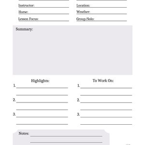 Equestrian Lesson Journal Dressage Horse Riding Journal Equestrian ...