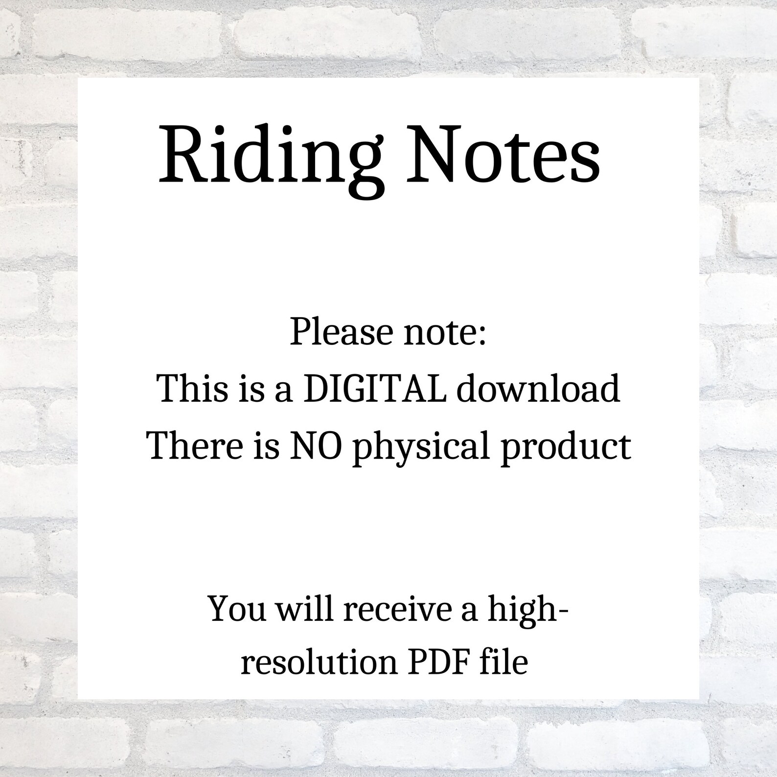 Equestrian Riding Note Pages for Barrel Racers Jumpers - Etsy