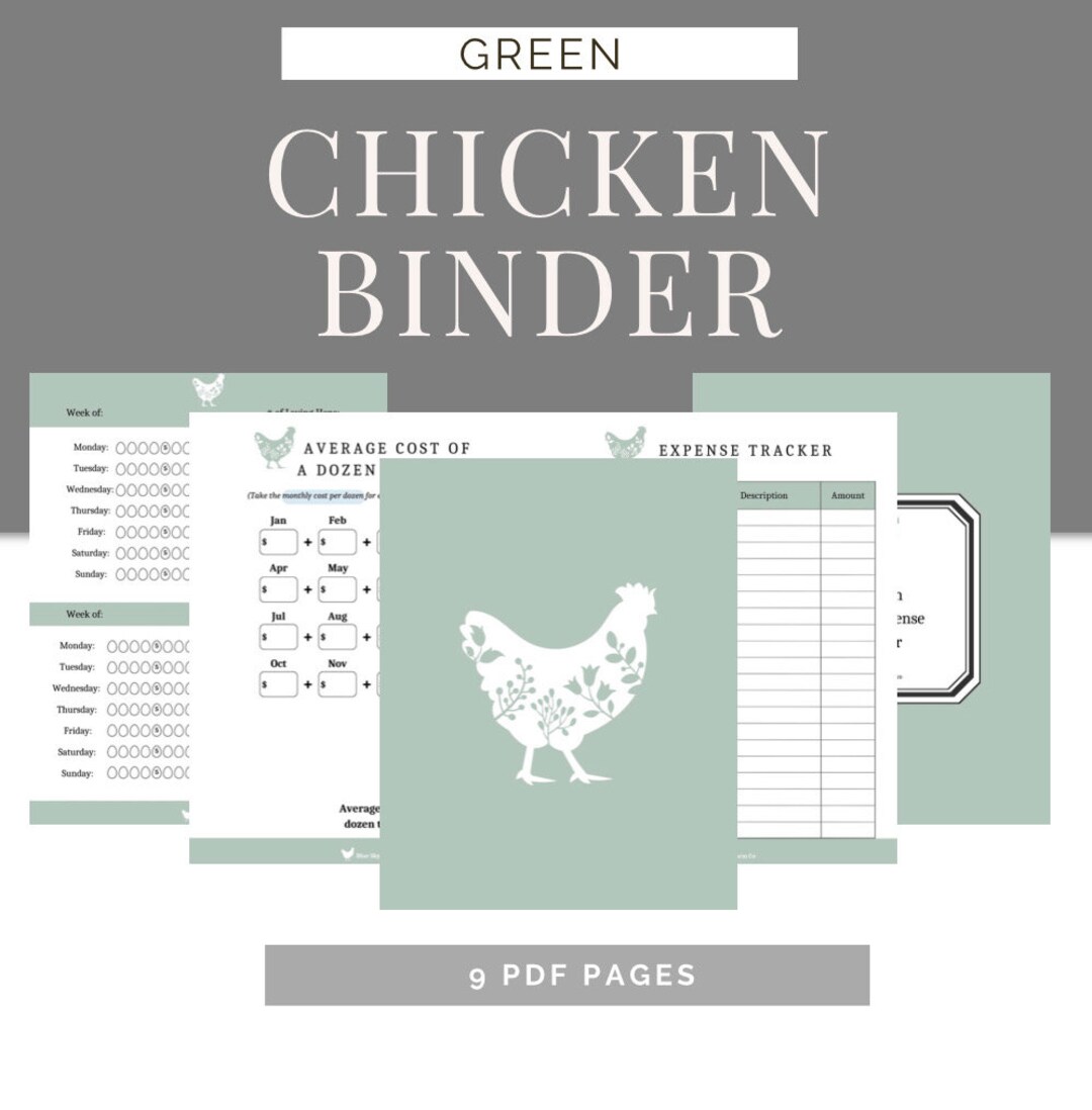 Printable Chicken Egg and Expense Tracker Journal for Chicken Expenses ...