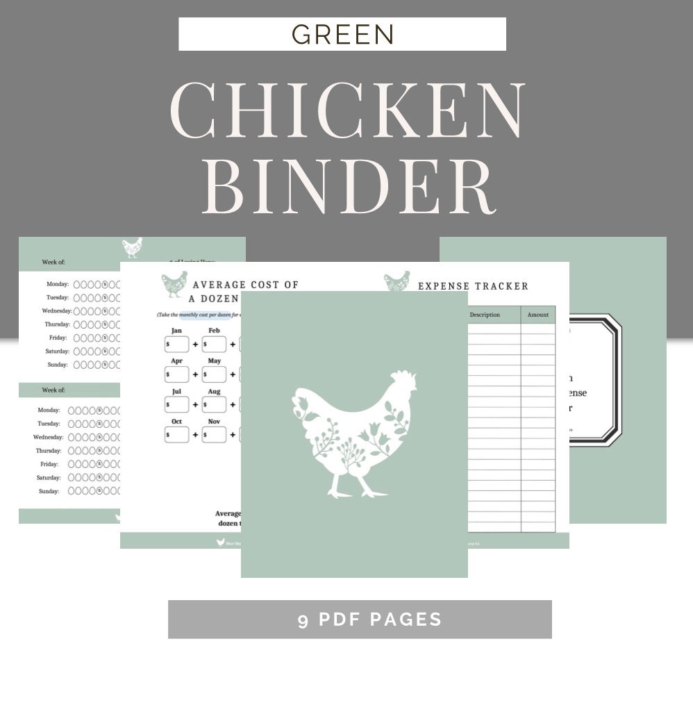 Printable Chicken Egg and Expense Tracker Journal for Chicken Expenses ...