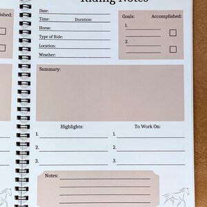 Equestrian Journal Printables Equestrian Planner Youth Horse Riding ...