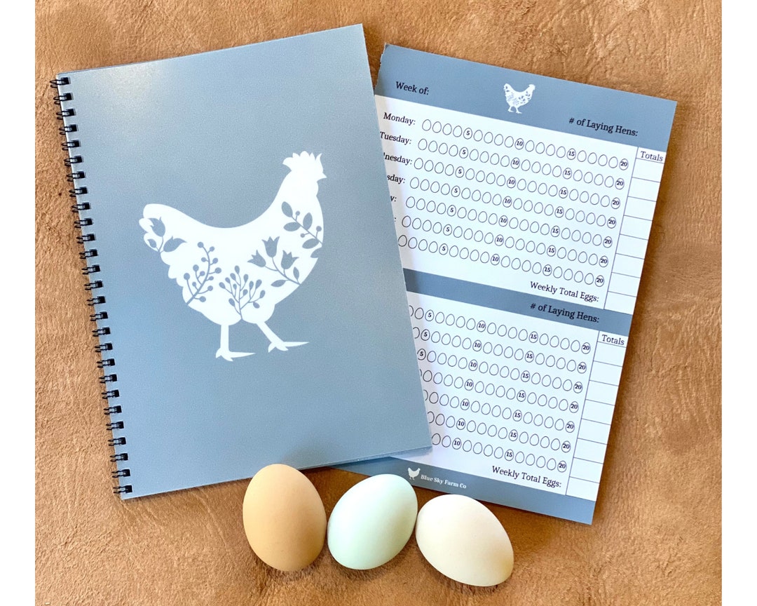 Egg Production Tracker Chicken Egg Chart Kids Chores Journal Farm ...