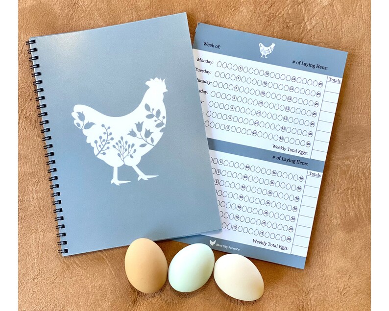 Egg Production Tracker Chicken Egg Chart Kids Chores Journal Farm ...