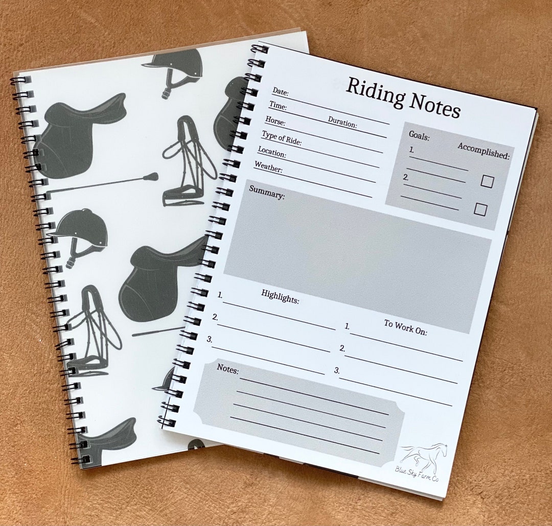 Equestrian Riding Journal Horse Training Log Barn Gift for - Etsy