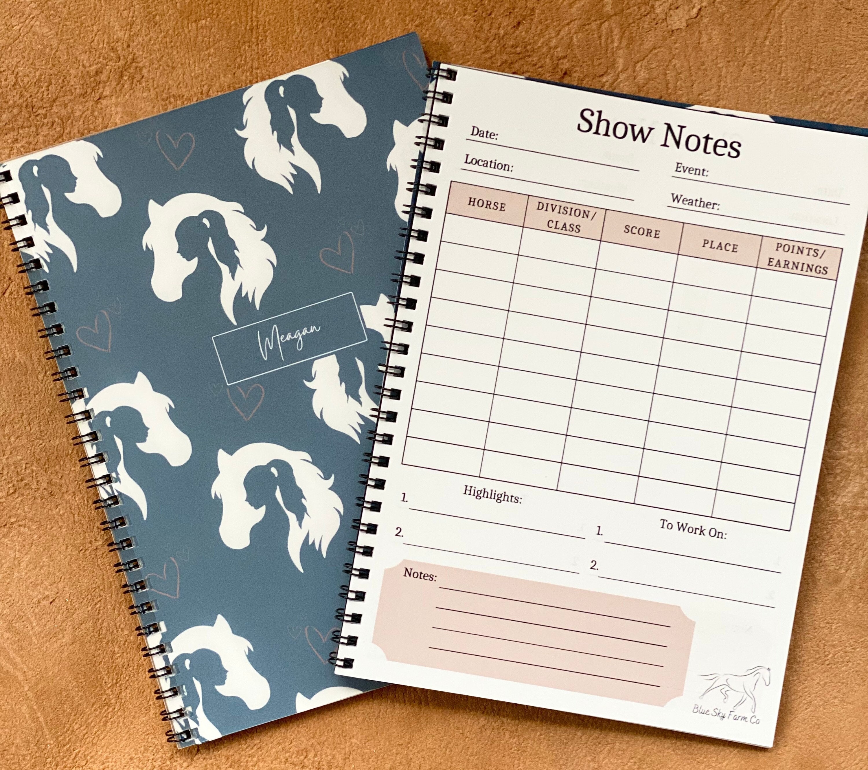 Personalized Horse Show Notebook Equestrian Youth Journal Horse Show ...