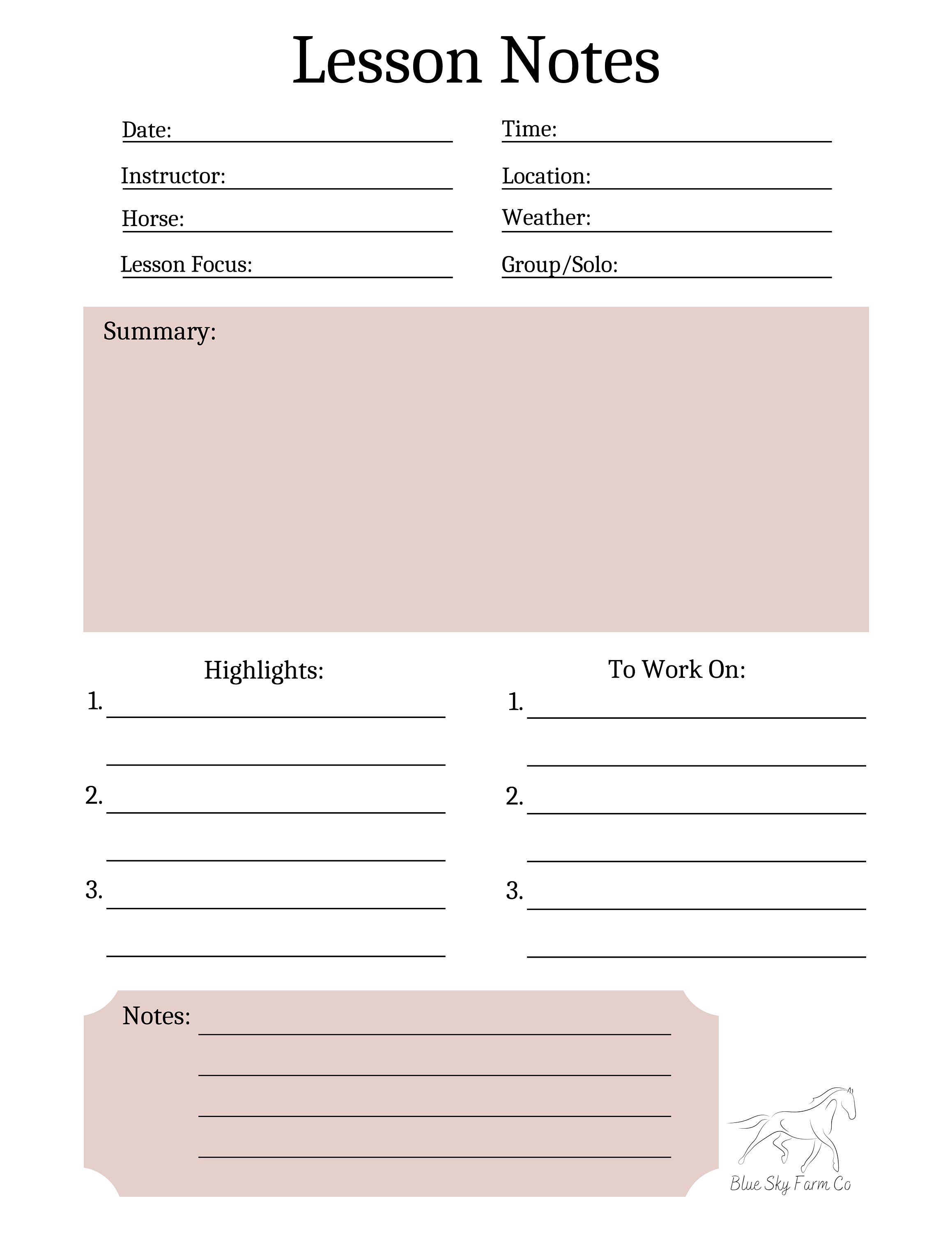 Equestrian Lesson Journal Dressage Horse Riding Journal Equestrian ...