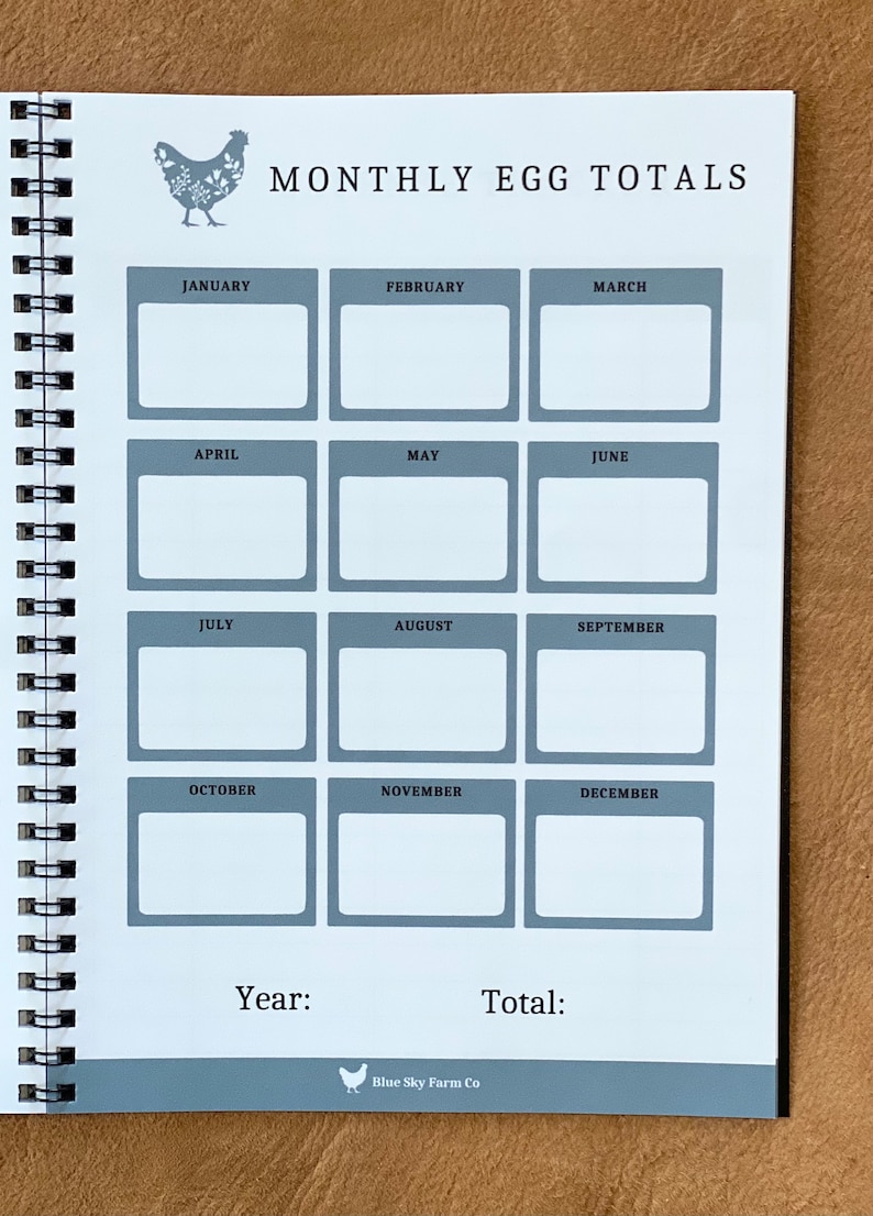 Egg Production Tracker Chicken Egg Chart Kids Chores Journal Farm ...
