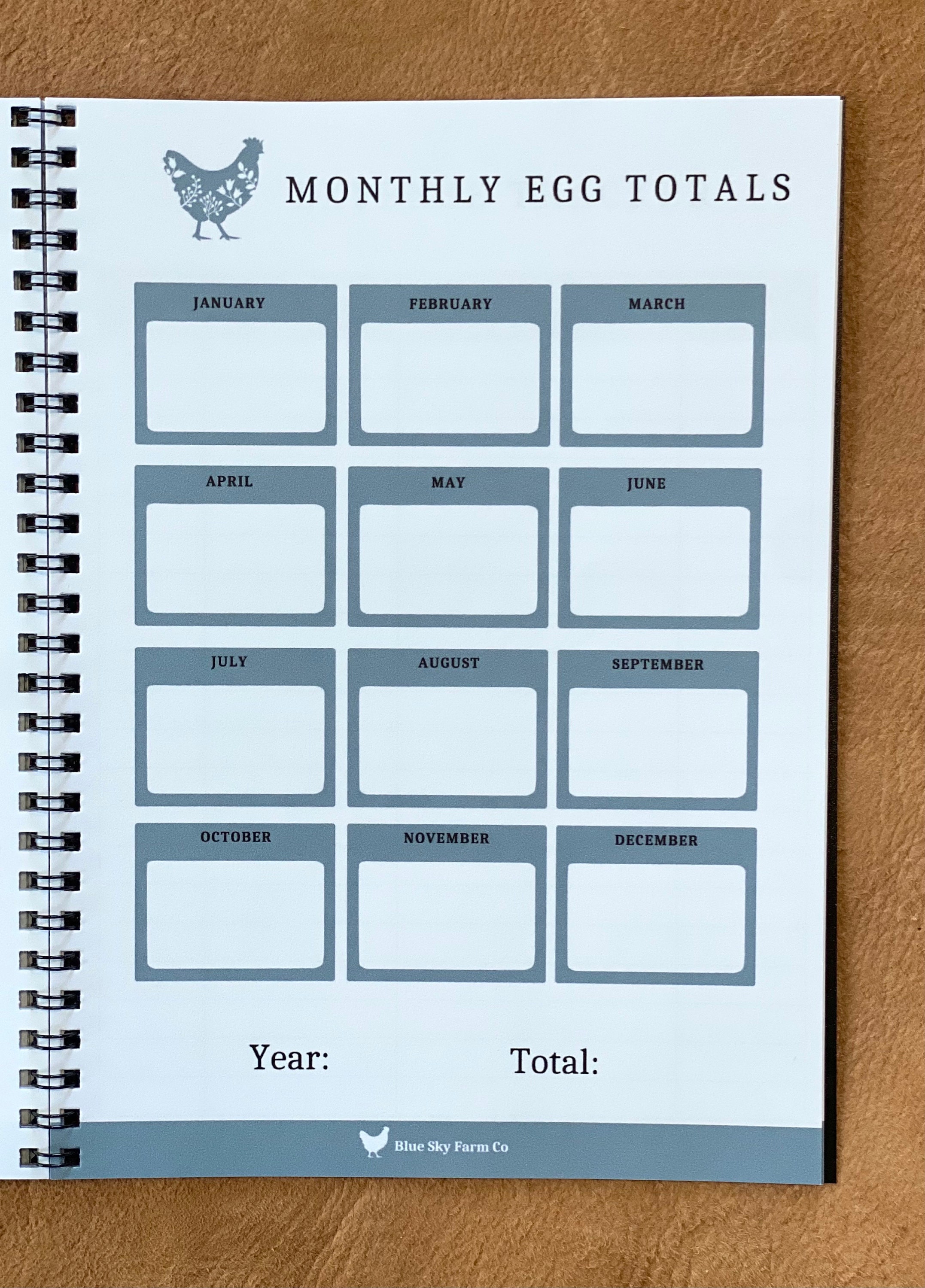 Egg Production Tracker Chicken Egg Chart Kids Chores Journal Farm ...