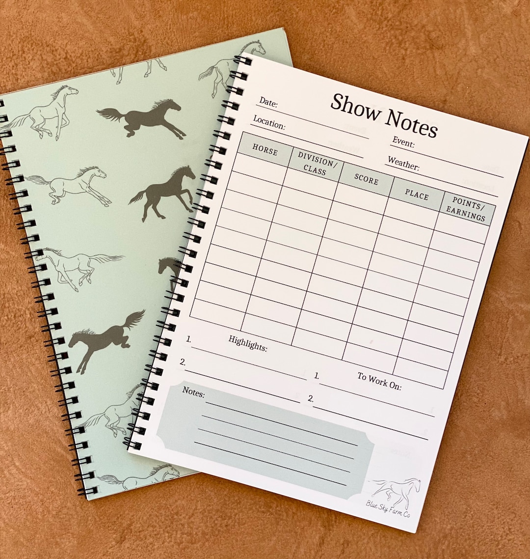 Equestrian Show Record Journal Equestrian Journal Green Horse Log ...