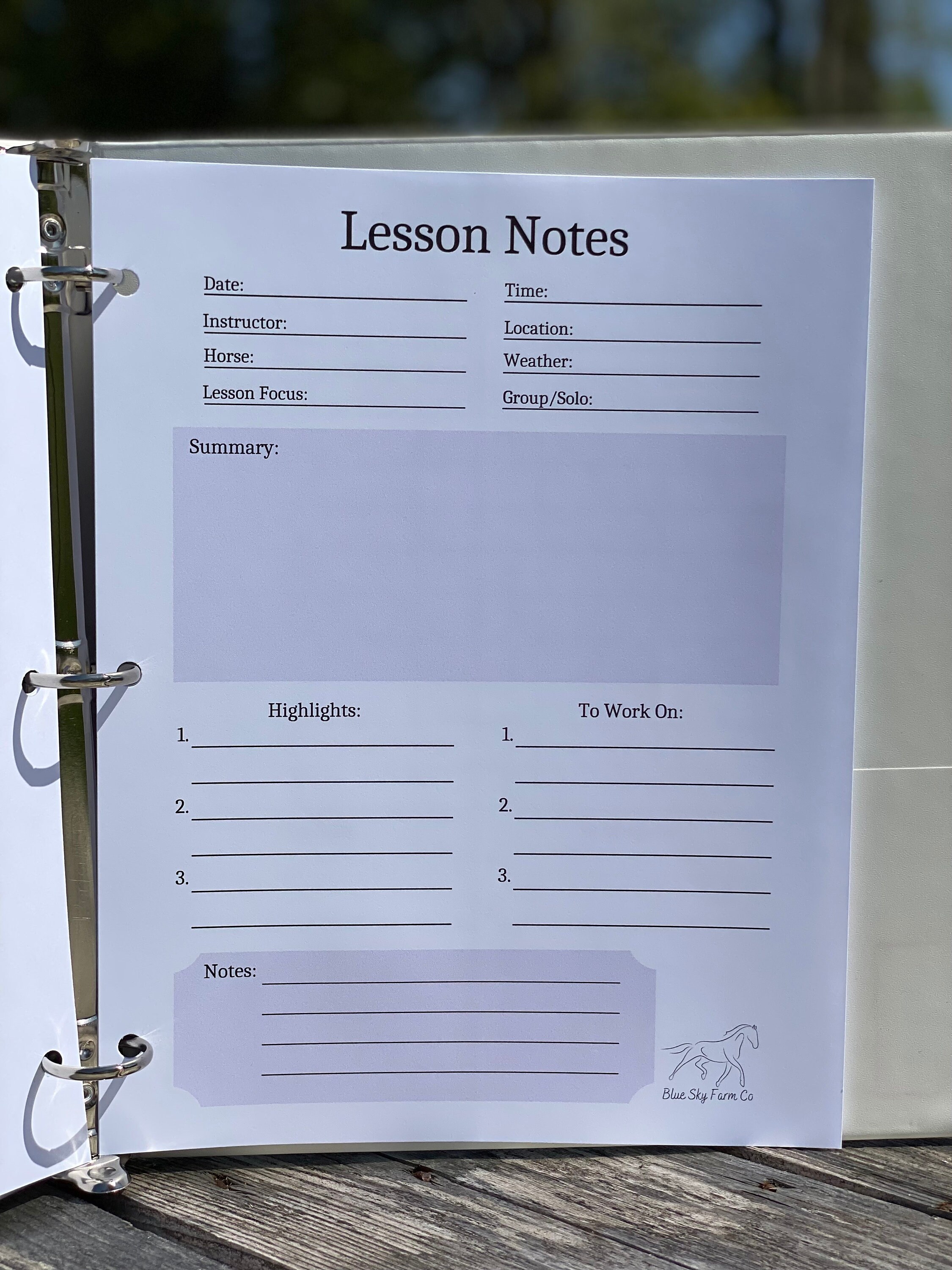 Equestrian Riding Journal Horse Printable Journal Horse Training Log ...