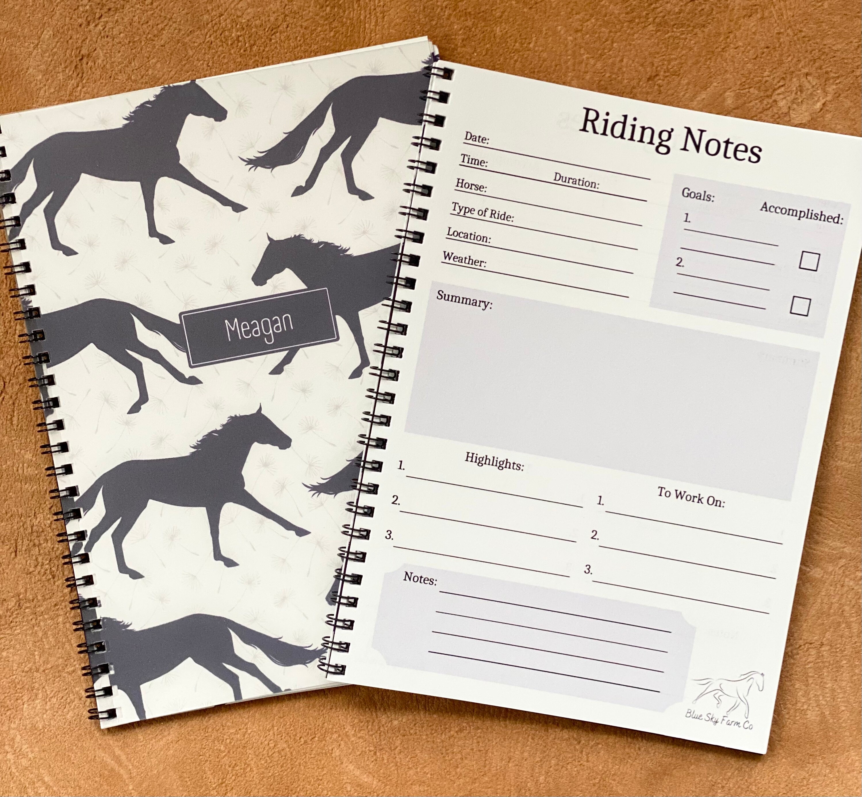 Personalized Horse Gift Custom Riding Journal Equestrian Journal Horse ...