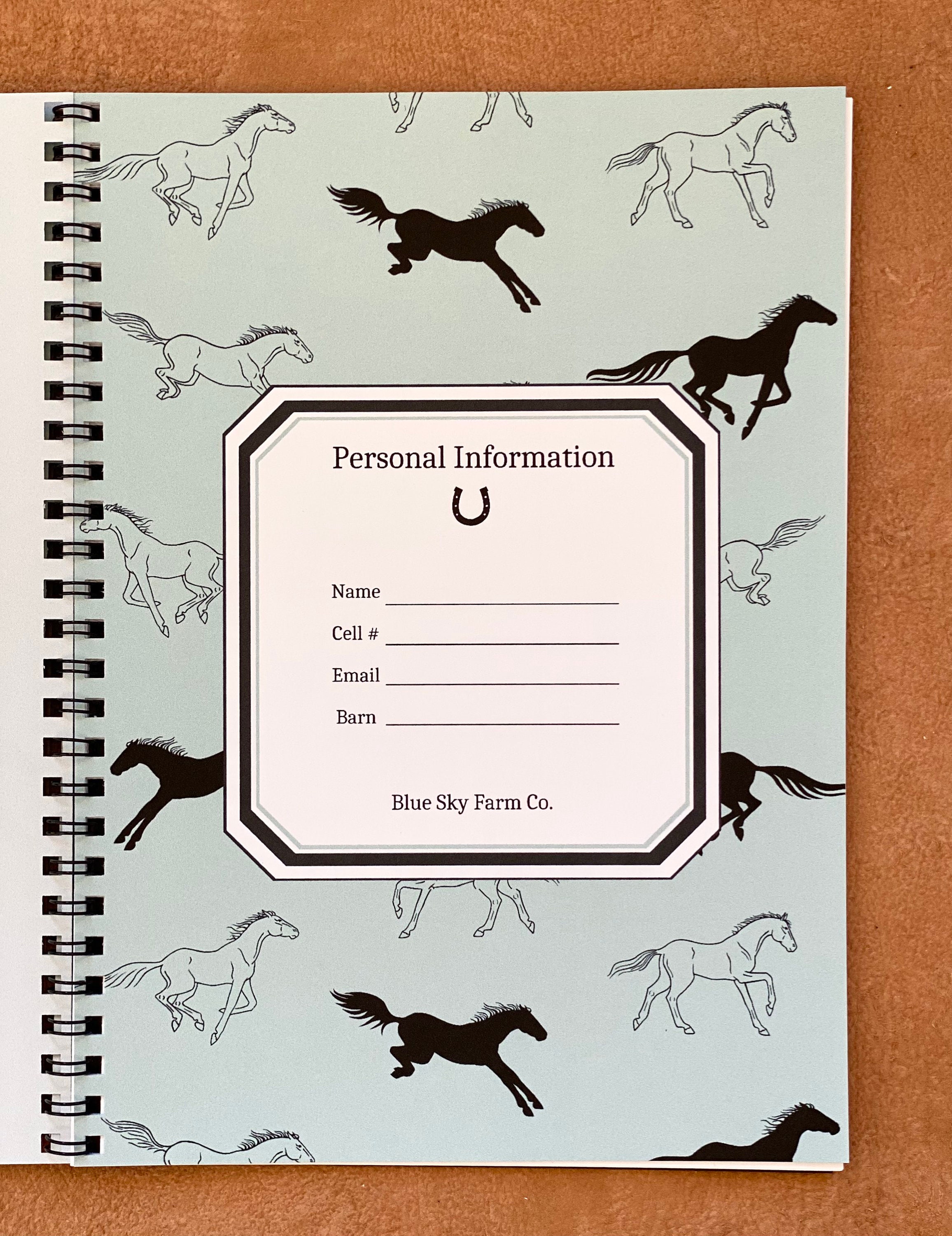 Equestrian Show Record Journal Equestrian Journal Green Horse Log ...