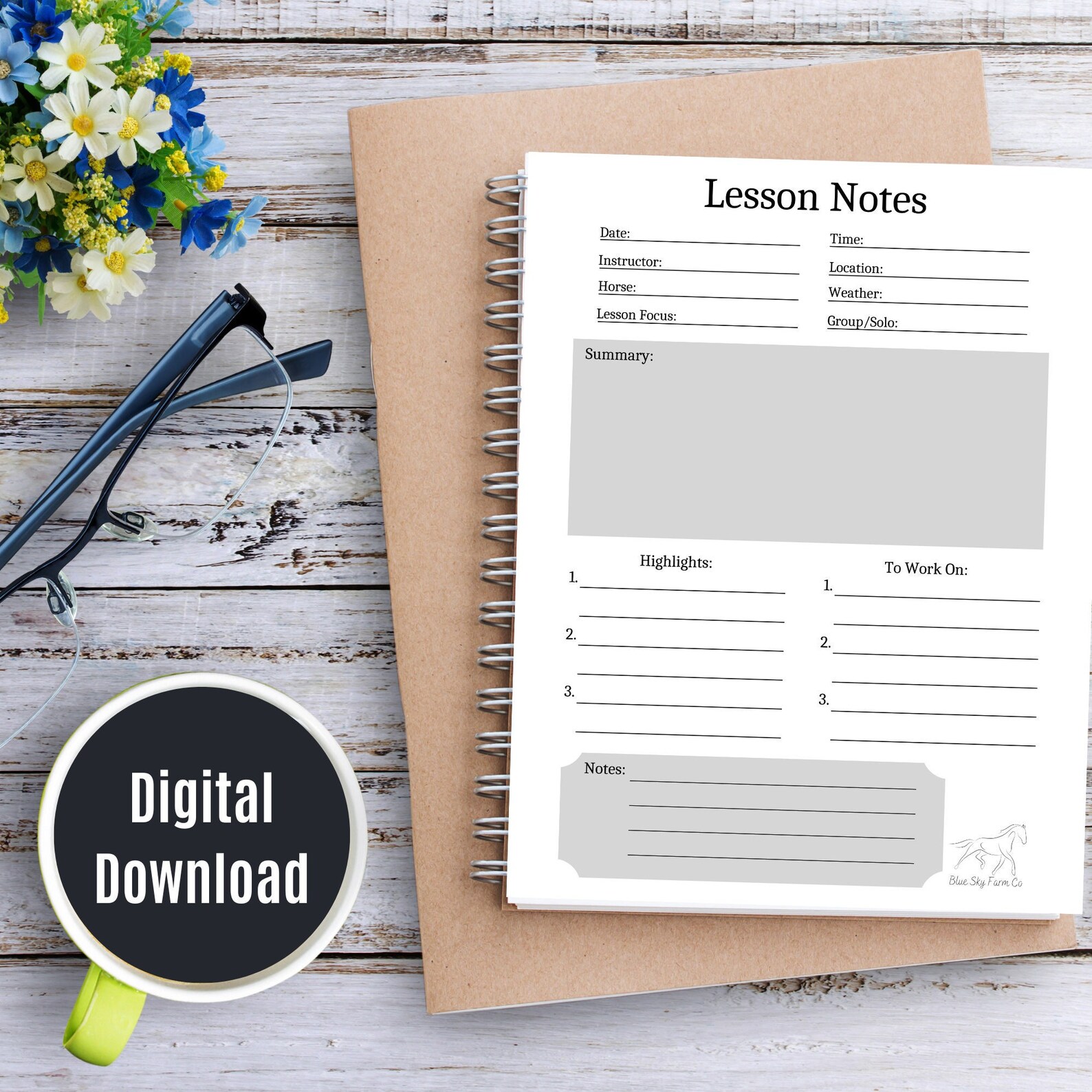 Equestrian Horse Lesson Journal Dressage Horse Riding Notebook Barrel ...