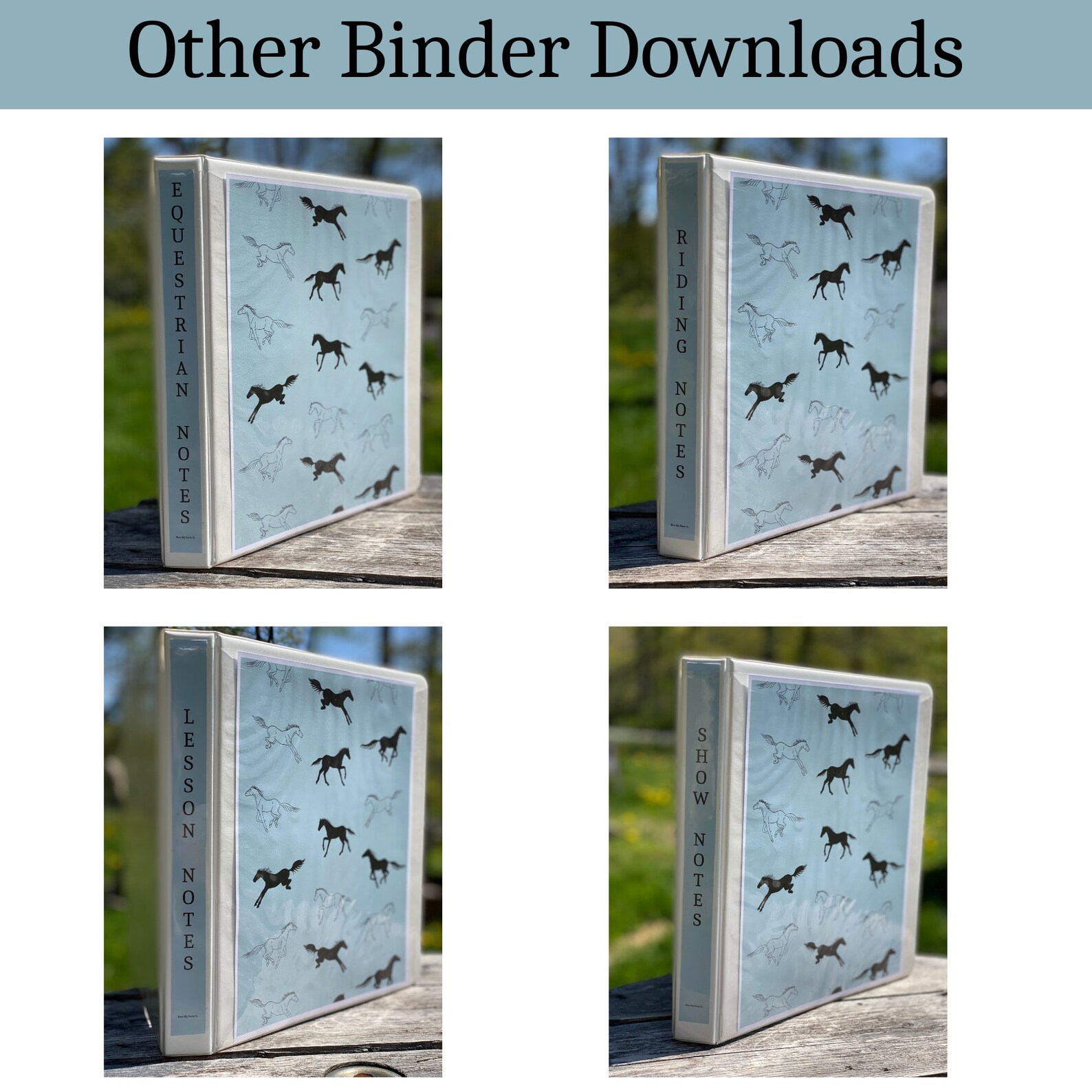 Horse Riding Binder Journal Equestrian Journal Horse Training Log ...