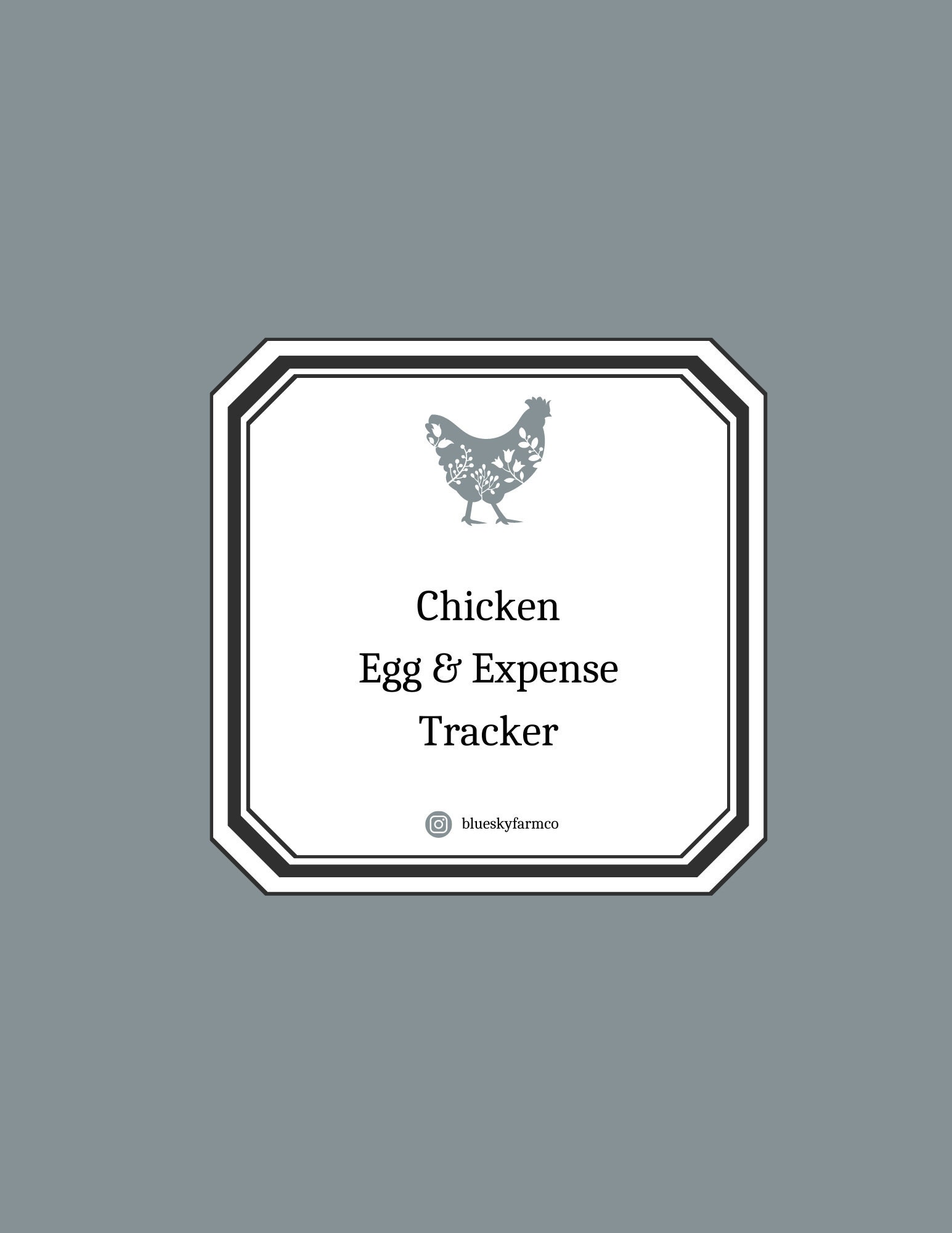 Printable Chicken Egg and Expense Tracker Journal for Chicken Expenses ...