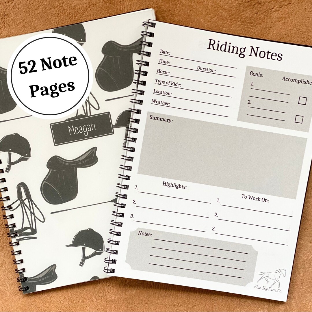 Custom Name Horse Notebook Horse Instructor Gift for Horse - Etsy