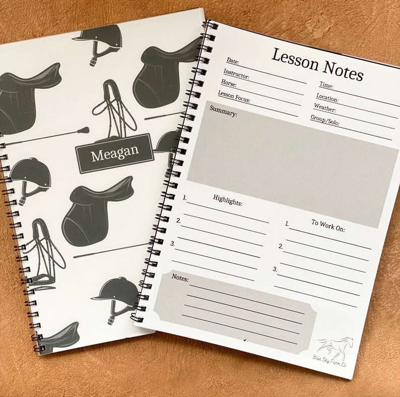 Personalized Horse Lesson Note Journal Equestrian Journal Horse ...